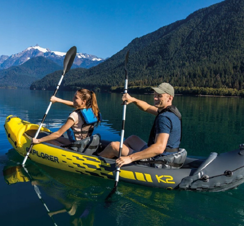 Обзор INTEX EXPLORER K2. Двухместный надувной каяк